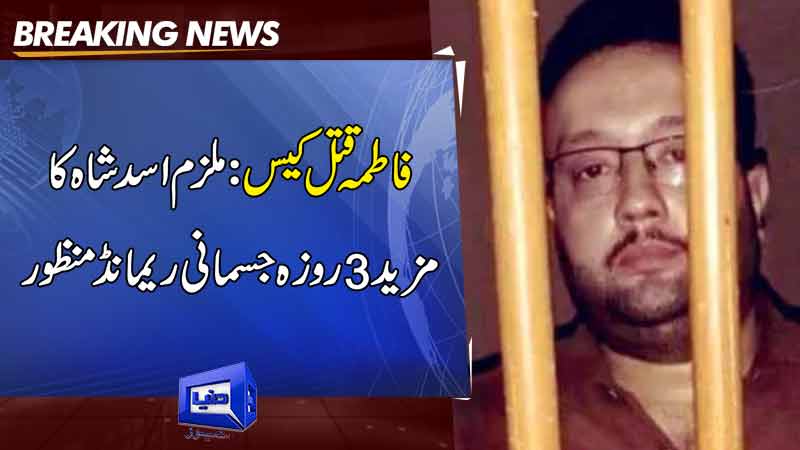 Dunya News: Fatima murder case: Accused remanded in police custody for ...