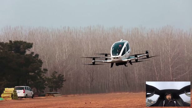 China produces pilotless air taxi to avoid traffic jam on roads ...