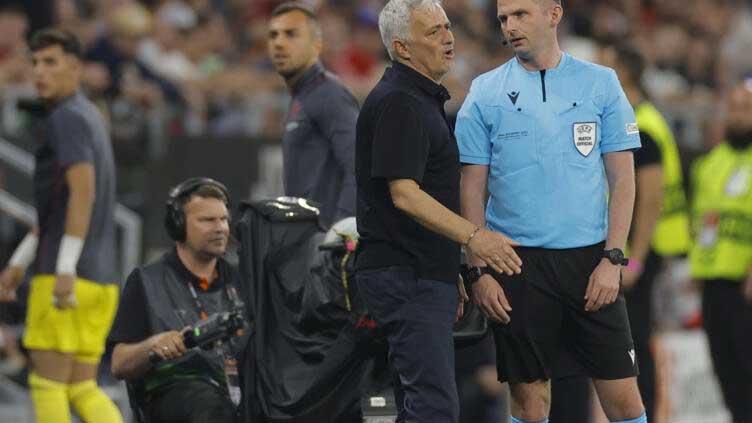 UEFA charge Mourinho for Europa League final referee abuse - Sports ...