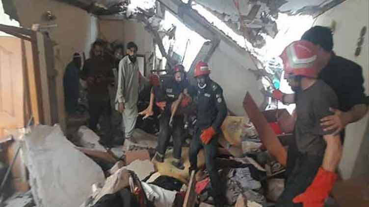 Eight trapped after gas cylinder blast leaves house partially collapsed ...